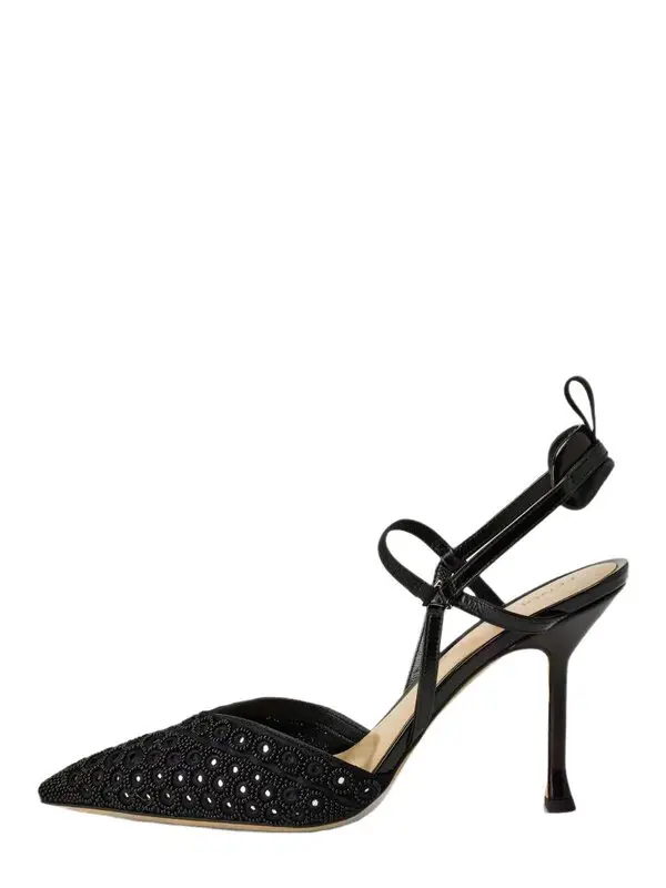 Fendi Very Colibrì Organza High-heeled Slingback - Black