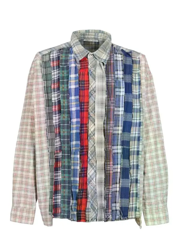 Needles Ribbon Patchwork Flannel Shirt - Multicolour