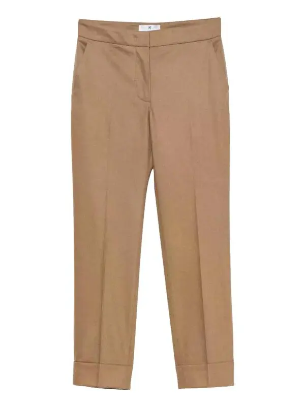 PT TORINO Pressed-crease Turn-up Trousers - Neutrals