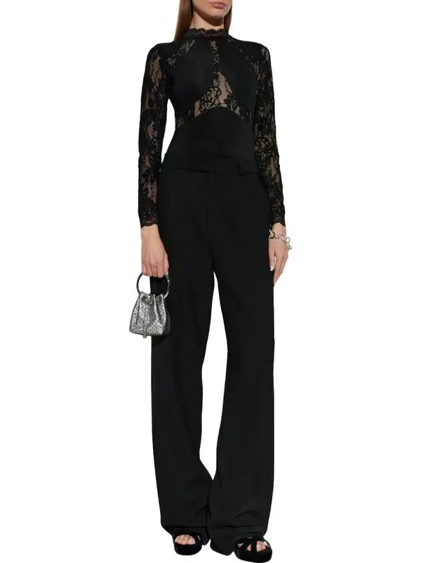 Zimmermann Clash Lace Spliced Bodysuit - Black