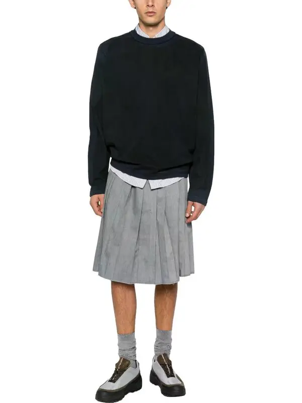 CAMIEL FORTGENS Pleated Midi Skirt - Grey