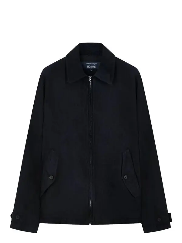 Comme Des Garçons Wool Zip-up Jacket - Blue