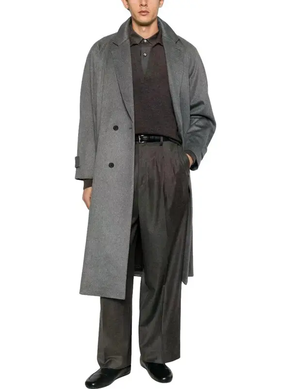 SSSTEIN Belted Double-breasted Coat - Grey