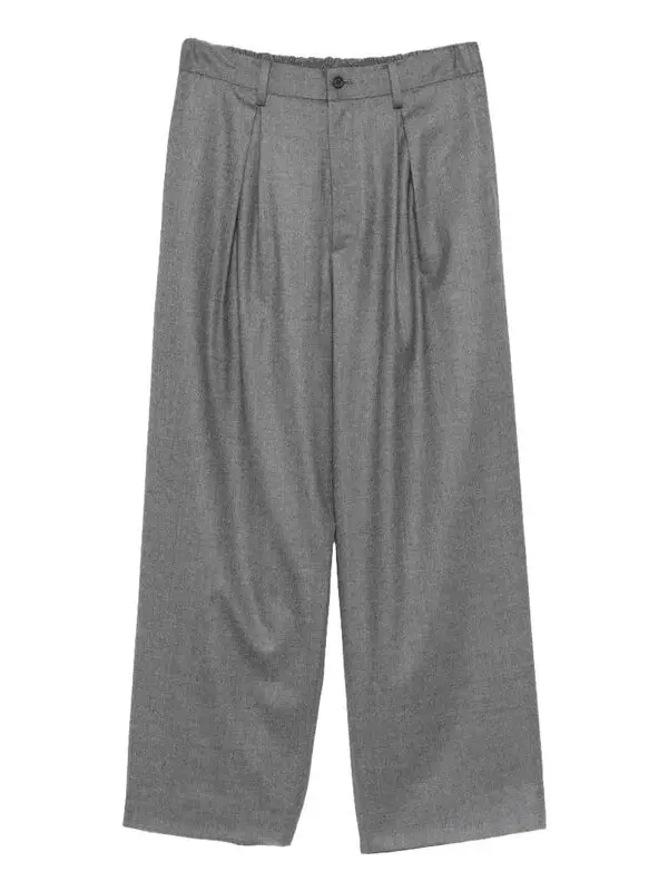 SSSTEIN Pleated Wide-leg Trousers - Grey