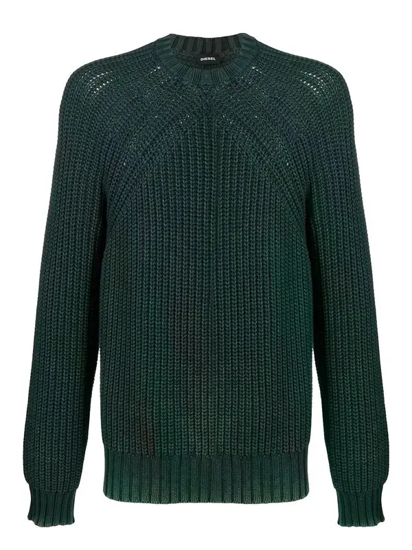 DIESEL® Ribbed Knit Sweater - Blue