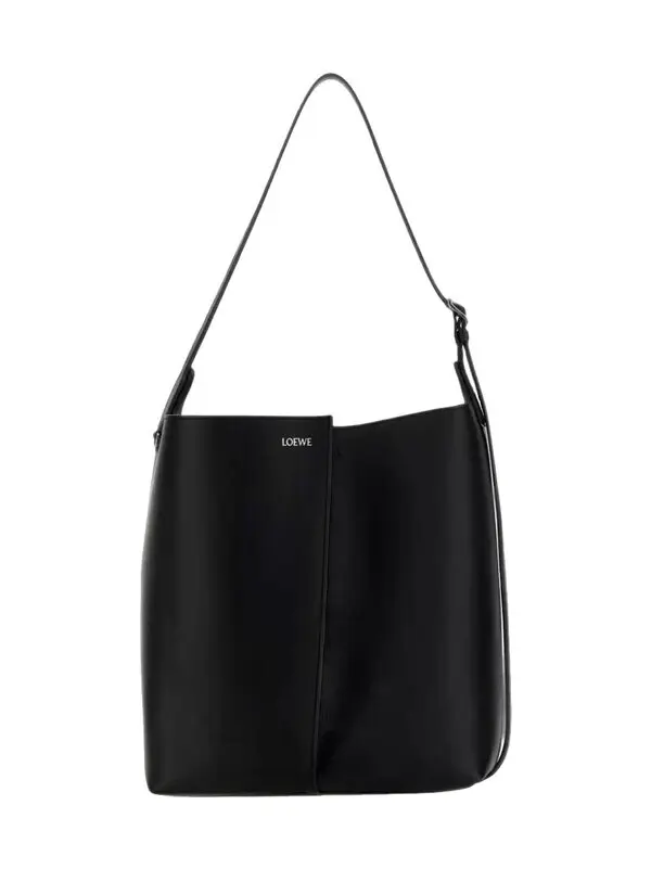 Loewe Large Bilbao Leather Bucket Bag - Black