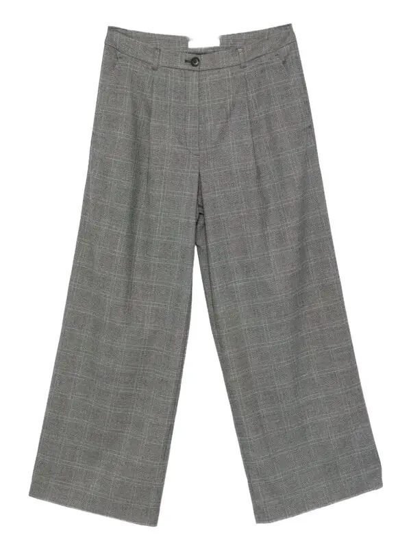 BETTY & CO Prince Of Wales Check Wide-leg Trousers - Grey