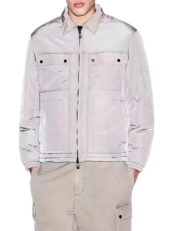 Armani Exchange Quilted-finish Jacket - Neutrals