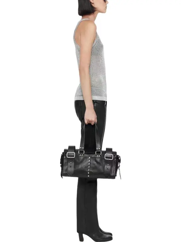 ALLSAINTS Silvi Fitted Metallic Vest - Silver