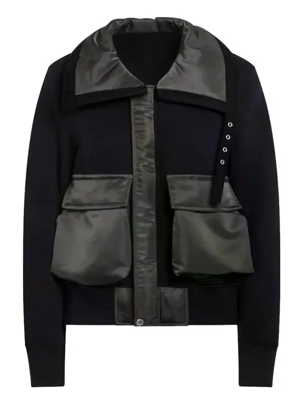 Sacai Panelled Buckled Jacket - Blue