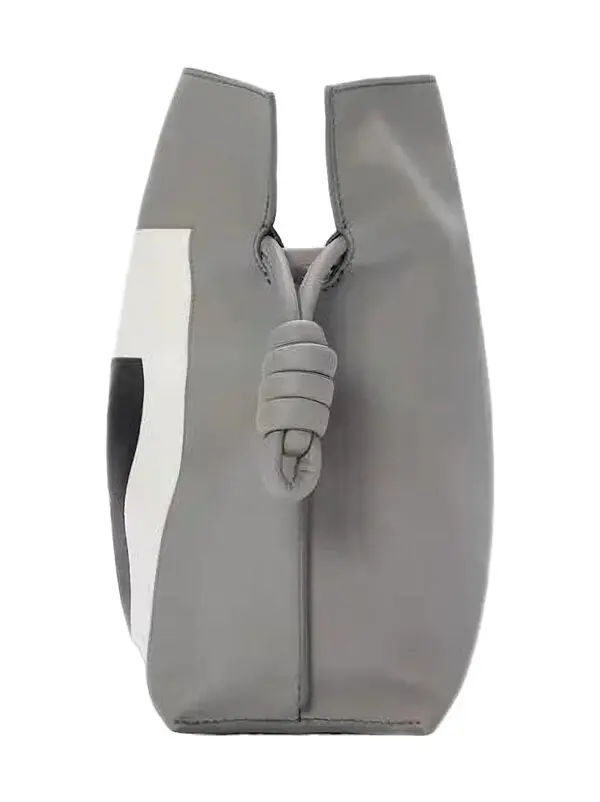 Loewe X Albers Flamenco Leather Shoulder Bag - Grey