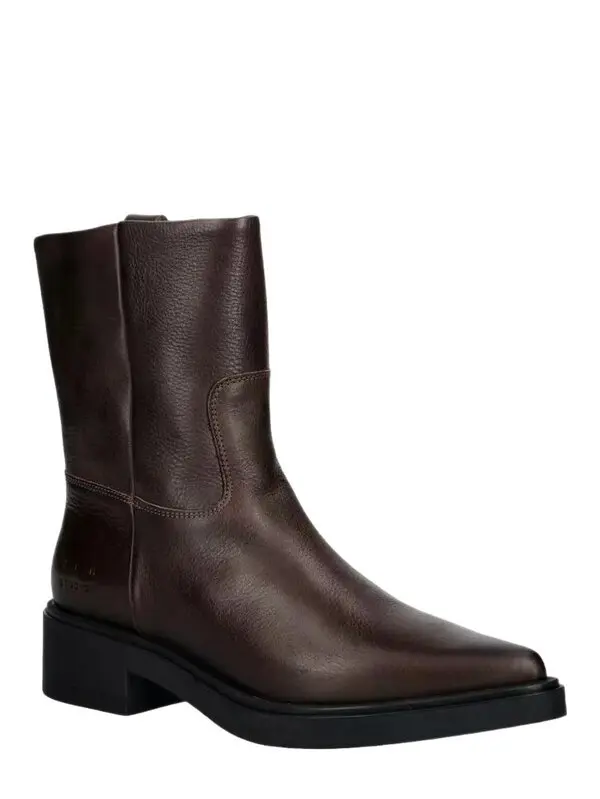 SUMMERY COPENHAGEN Cph302 Grainy Leather Bootss - Brown