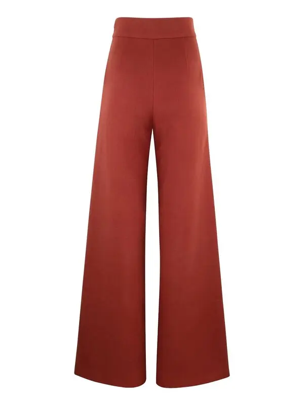 ADIBA High Waisted Flared Rust Pants - Brown