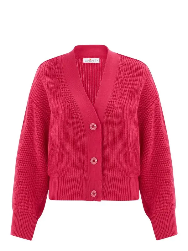 PERALUNA Olivia V-neck Cardigan Azalea - Pink
