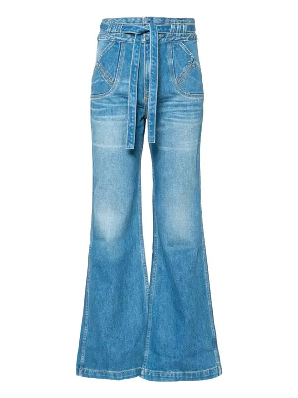 NOEND Bella Seamed Pocket Flare In Odessa - Blue