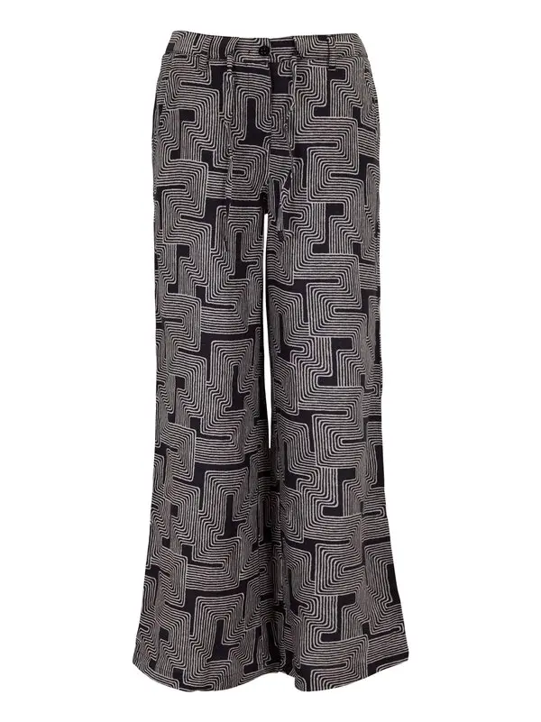 LORDS OF HARLECH Deanna Inter Twine Wide-leg Pant - Black