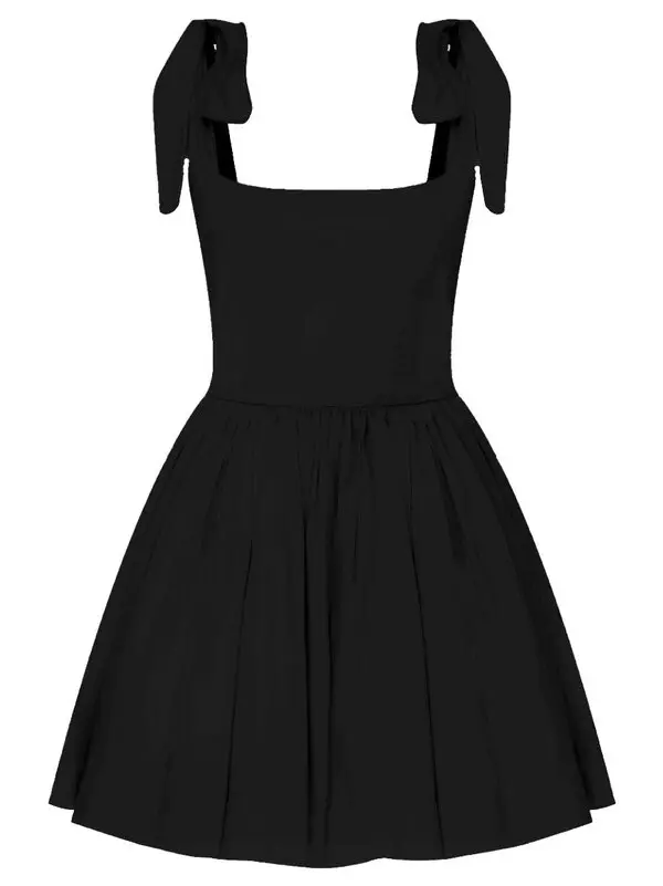 NAZLI CEREN Sibby Mini Dress In Noir - Black
