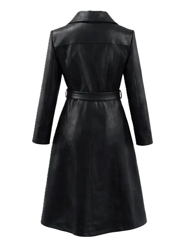 ZASTASTUDIO Rebel Leather Trench Coat - Black
