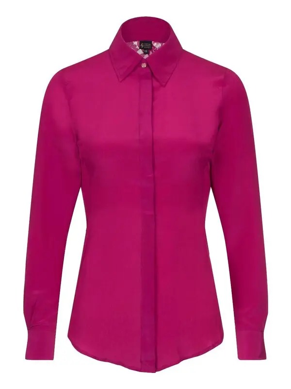 SOPHIE CAMERON DAVIES Berry Fitted Silk Shirt - Pink