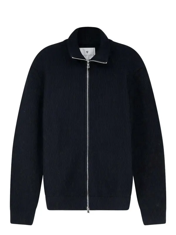 SEVEN GAUGE Ribbed Wool Cardigan - Blue