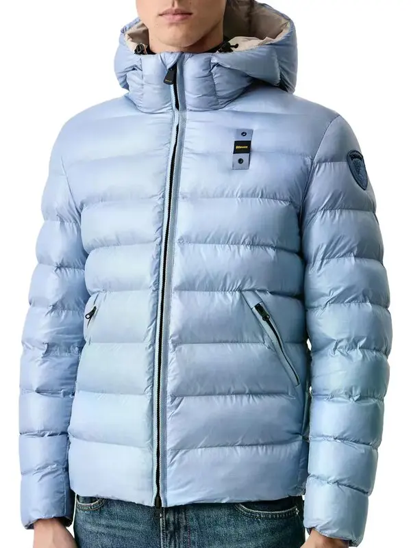 BLAUER. Adams Quilted Hooded Jacket - Blue