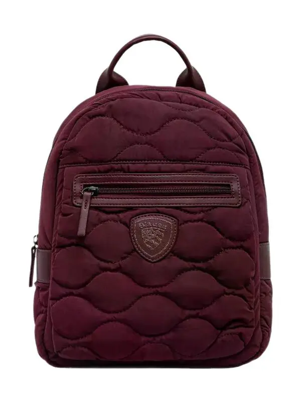 BLAUER. Quilted Logo-patch Backpack - Red