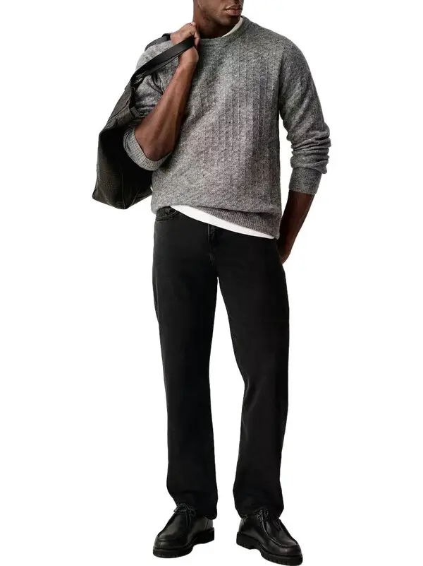 Lindbergh Textured-knit Sweater - Grey