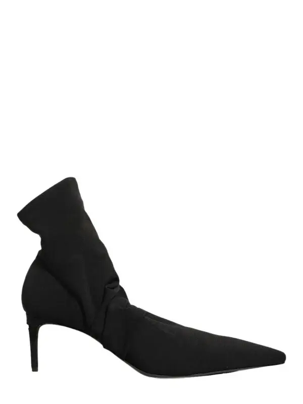 Dolce & Gabbana Stretch-jersey Ruched Ankle Boots - Black