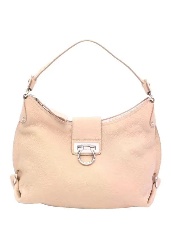 FERRAGAMO 2000s Gancini Shoulder Bag - Neutrals