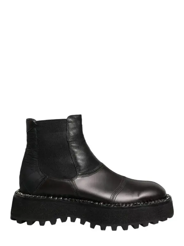 Dolce & Gabbana Leather Panelled Chelsea Boots - Black