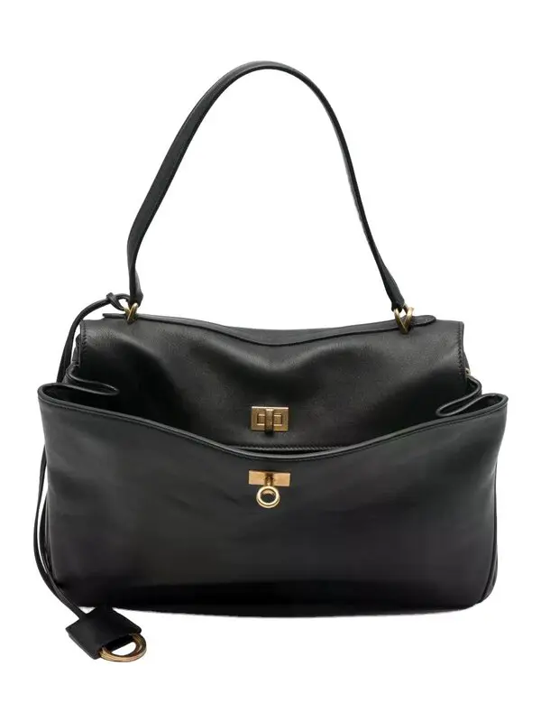 Balenciaga Medium Rodeo Leather Tote Bag - Black