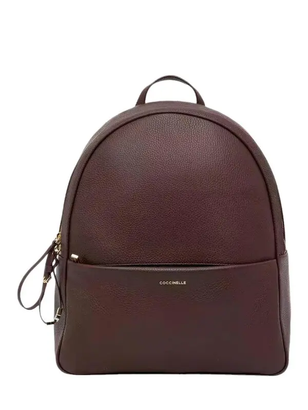 COCCINELLE Nory Grained-leather Backpack - Red