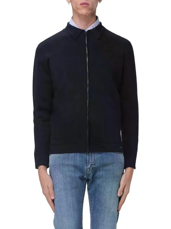 BROOKSFIELD Zip-up Cardigan - Blue