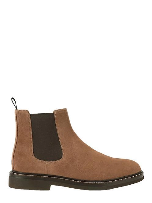 Brunello Cucinelli Tapered Suede Chelsea Boots - Tan