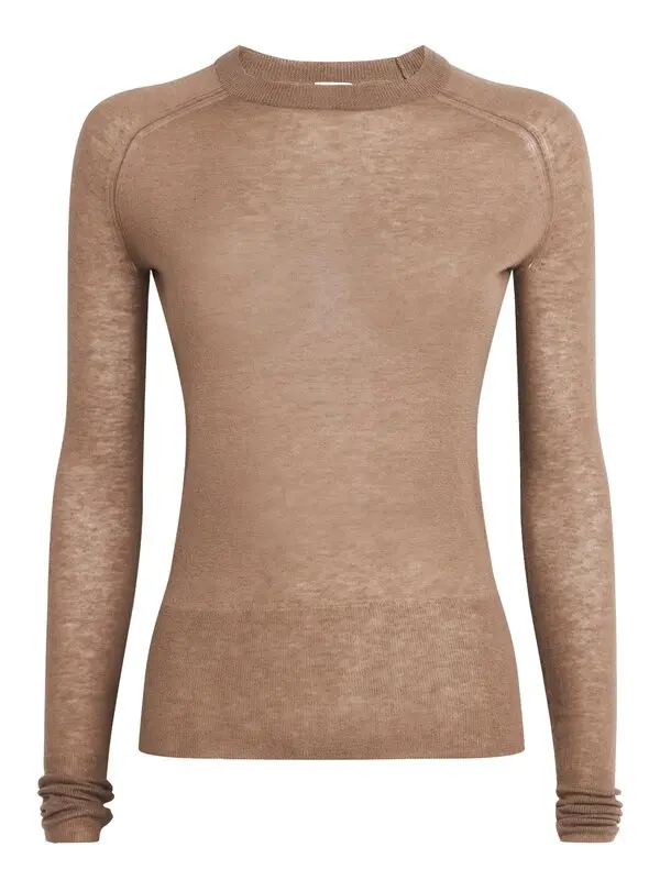 JOSEPH Cashmere Cashair Geras Sweater - Taupe