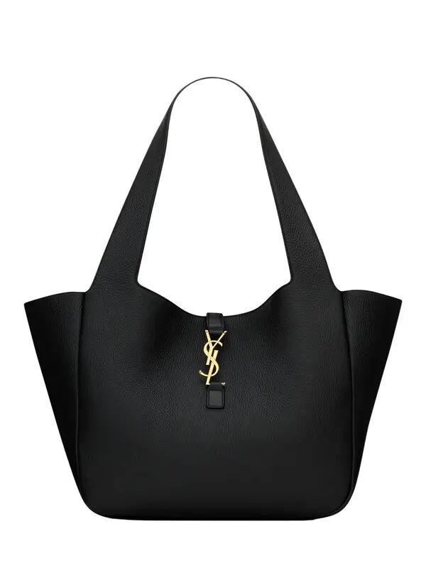 Saint Laurent Deerskin Le 5 À 7 Bea Tote Bag - Black