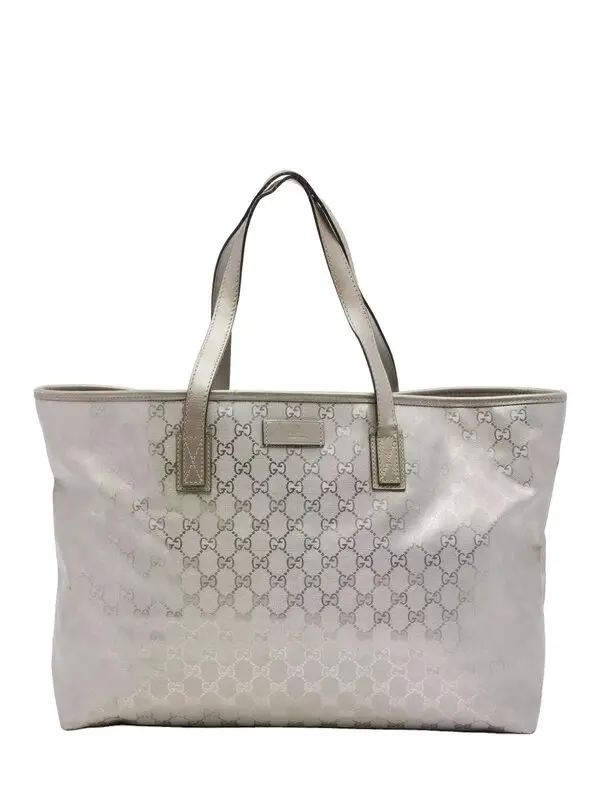 Gucci 2016-2026 Large Gg Imprime Tote Bag - Silver