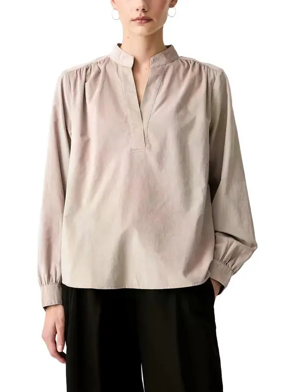 Marc O'polo Long-sleeve Velvet-corduroy Blouse - Neutrals