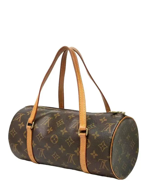 LOUIS VUITTON 2002 Monogram Papillon 28 Handbag - Brown