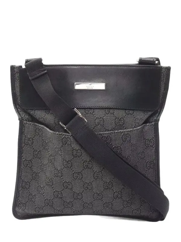 Gucci 2000s Gg Pattern Shoulder Bag - Grey