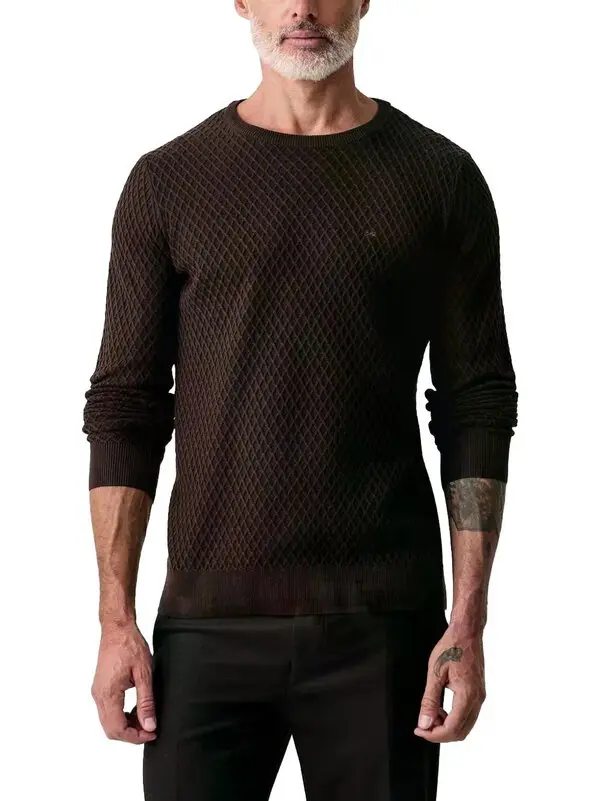 Lindbergh Diamond-knit Sweater - Brown