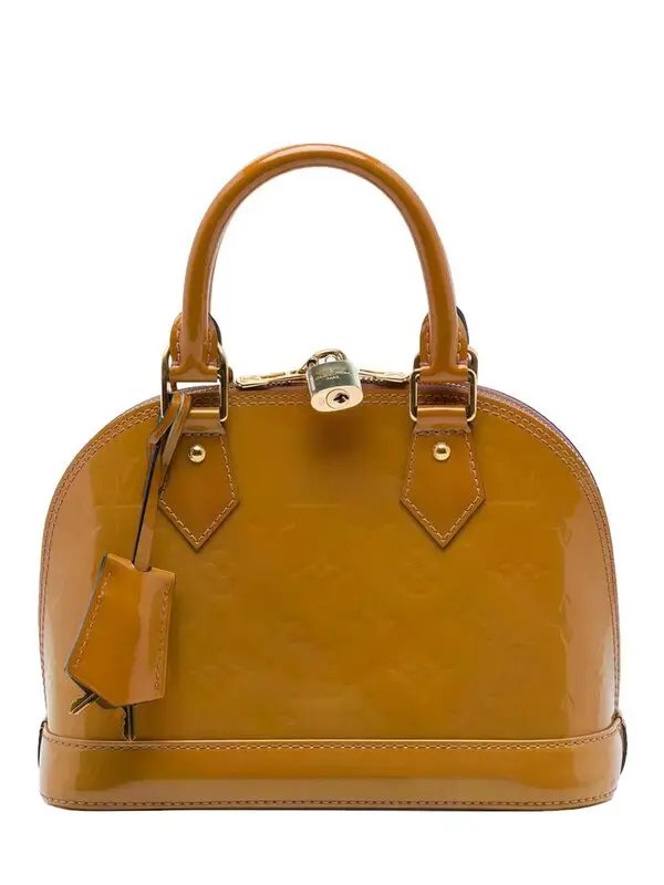 LOUIS VUITTON 2013 Monogram Vernis Alma Bb Satchel - Brown
