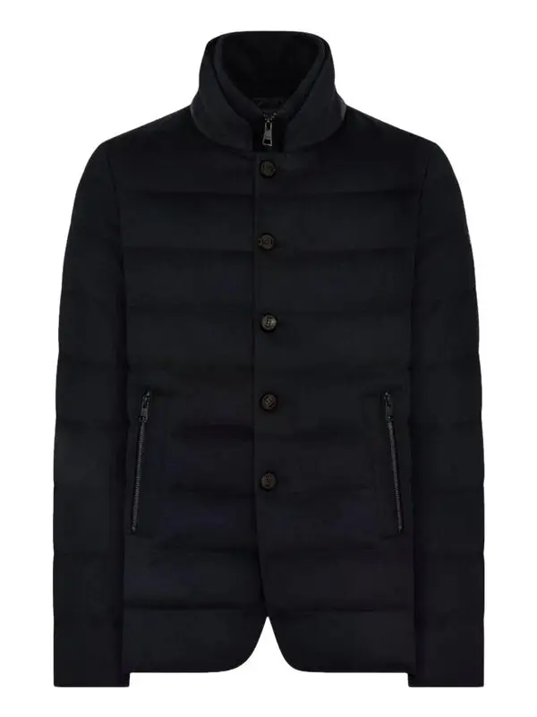 DUNO Master T Quilted Detachable-bib Coat - Blue