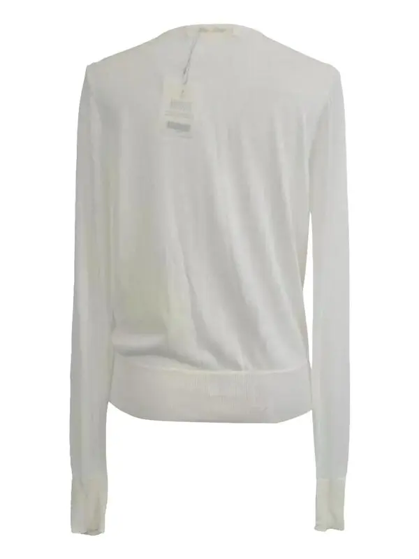 Diane Von Furstenberg Knit Wrap-style Top - White