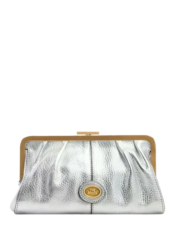 THE BRIDGE Logo-plaque Clutch Bag - Silver