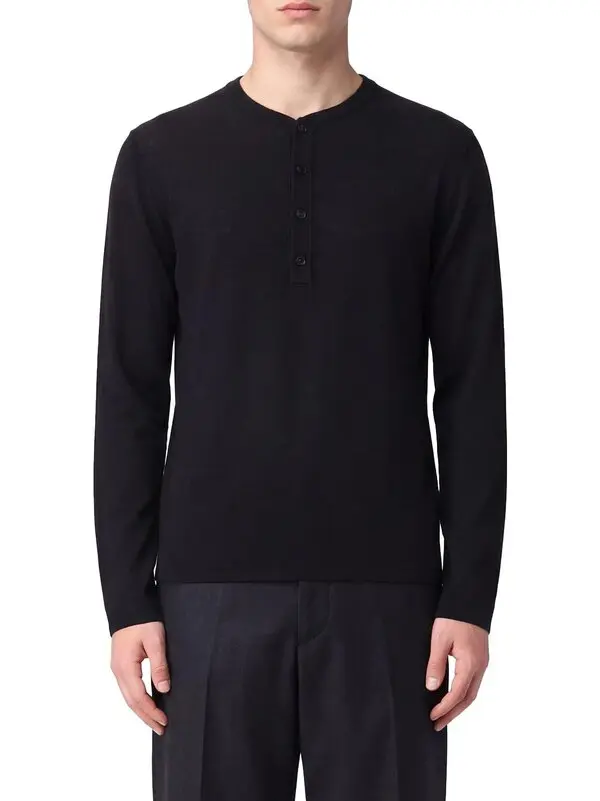 DIANA STUDIO Long-sleeved 100% Merino Wool Crewneck Sweater - Black
