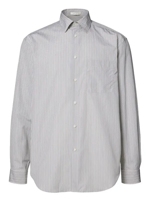 THE ROW Uday Striped Cotton Poplin Shirt - Multicoloured
