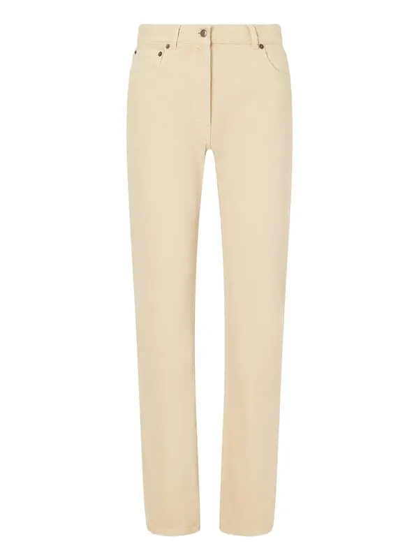 THE ROW Imma Mid-rise Straight-leg Jeans - Neutrals