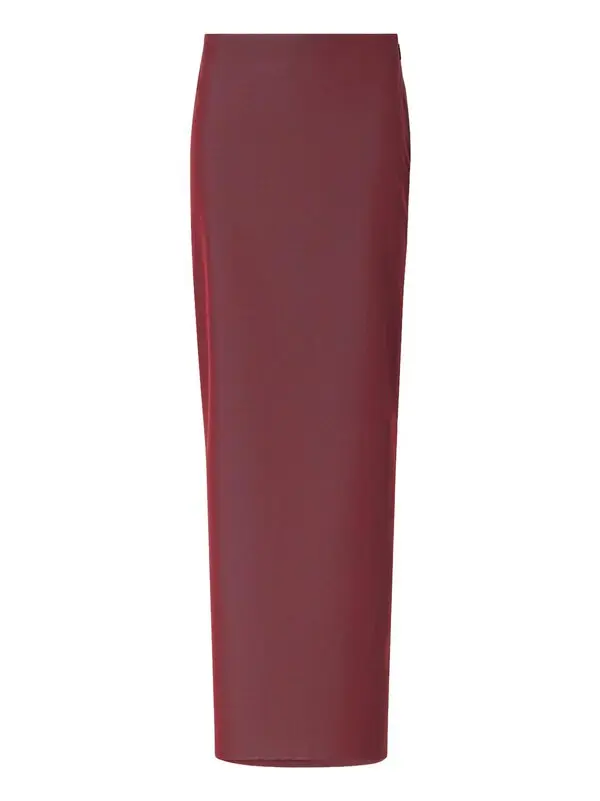 THE ROW Gurio Asymmetric Wool-twill Maxi Skirt - Red