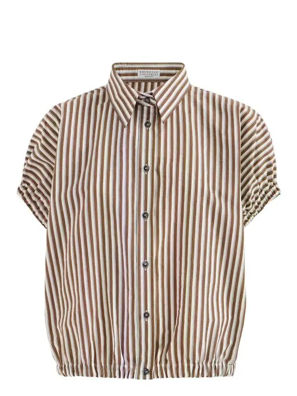 Brunello Cucinelli Monili-embellished Shirt - Nude